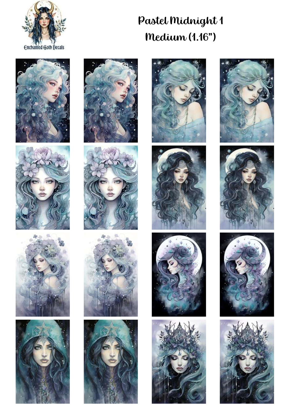 Pastel Midnight 1 – Enchanted Goth Decals