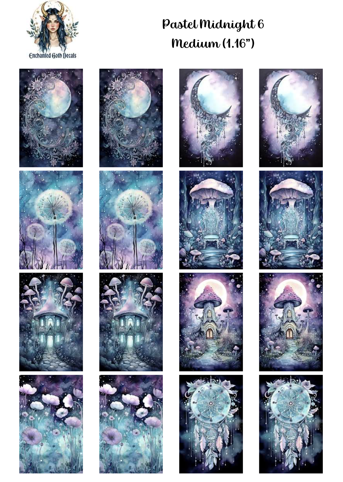 Pastel Midnight 6 – Enchanted Goth Decals