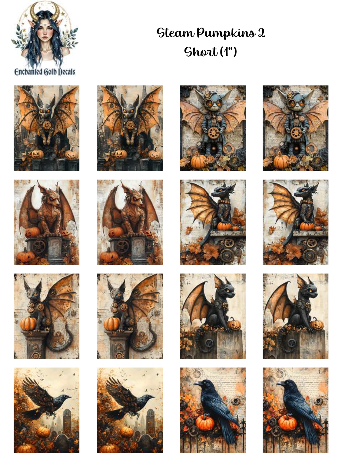 Steam Pumpkins 2 – Enchanted Goth Decals