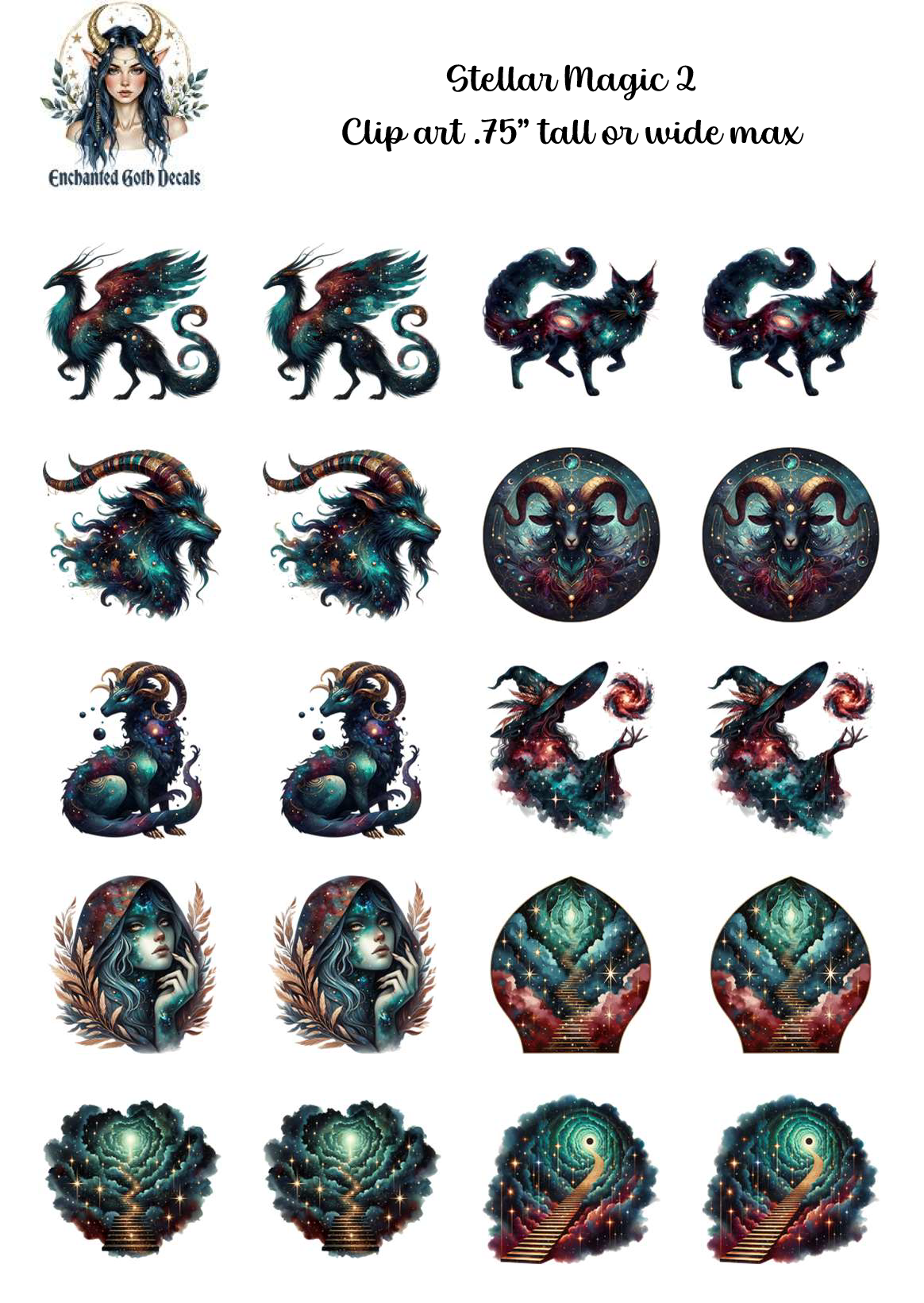 Stellar Magic 2 - Clipart – Enchanted Goth Decals