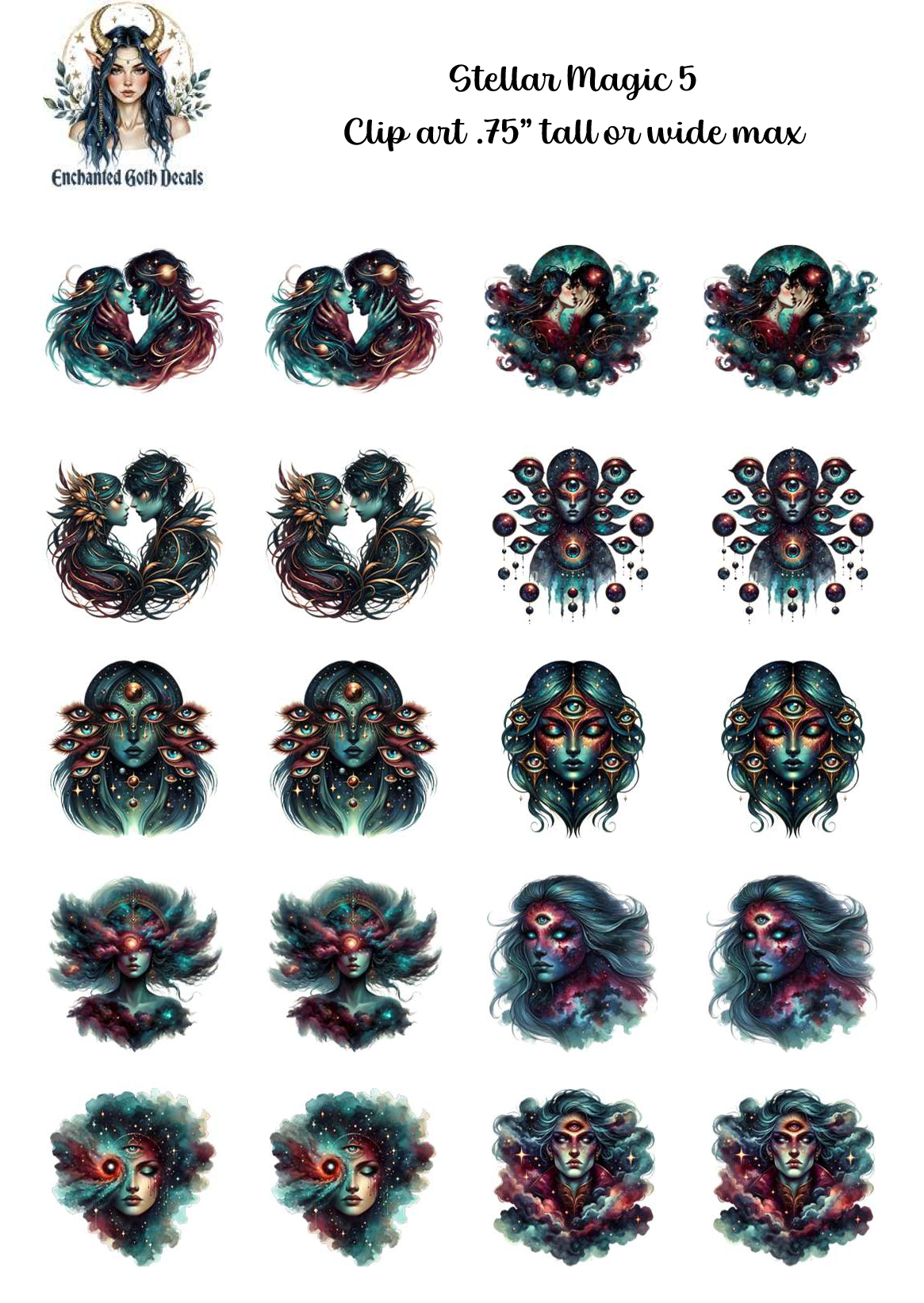Stellar Magic 5 - Clipart – Enchanted Goth Decals